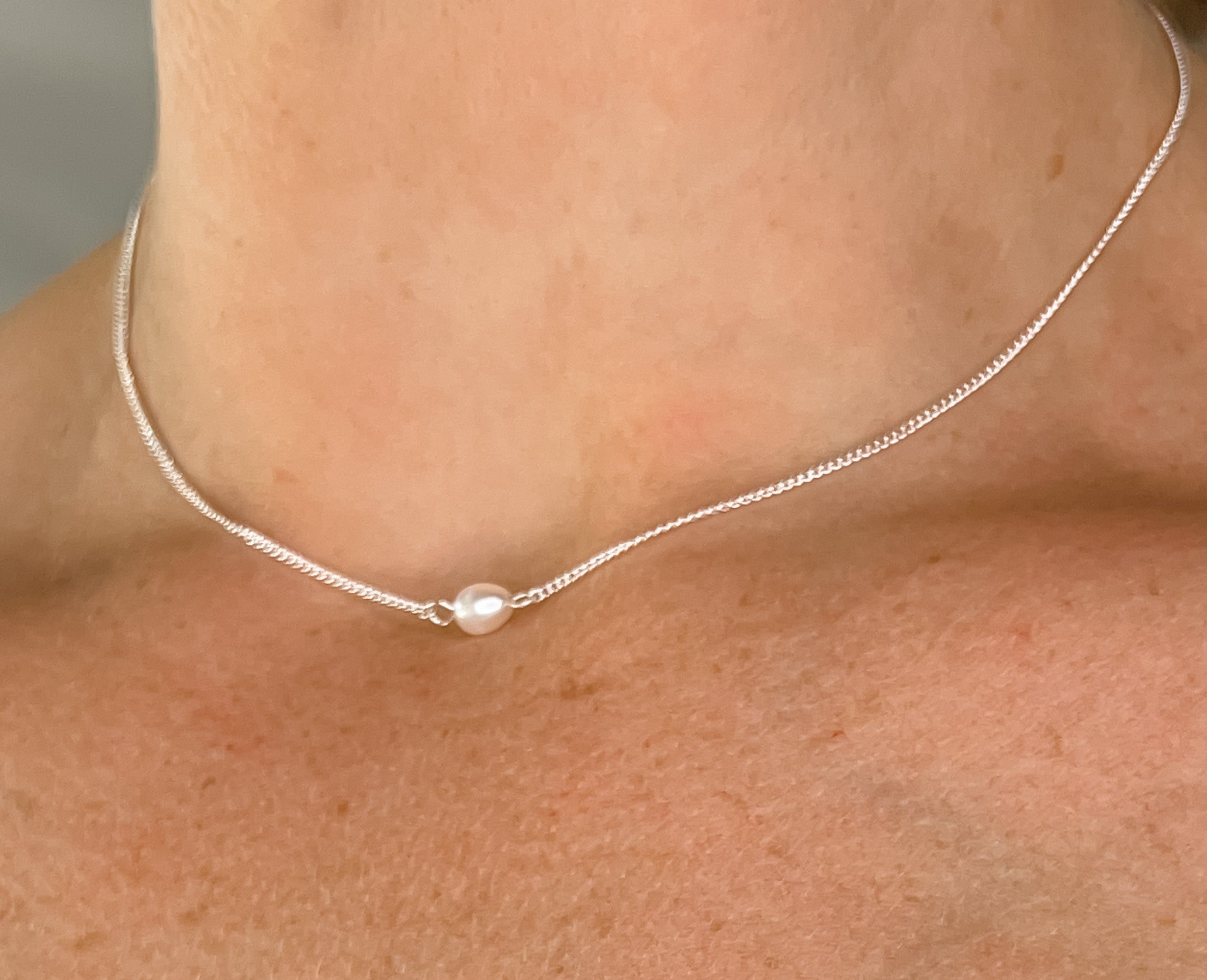 CELINE PEARL NECKLACE - SILVER – Everyday Runway